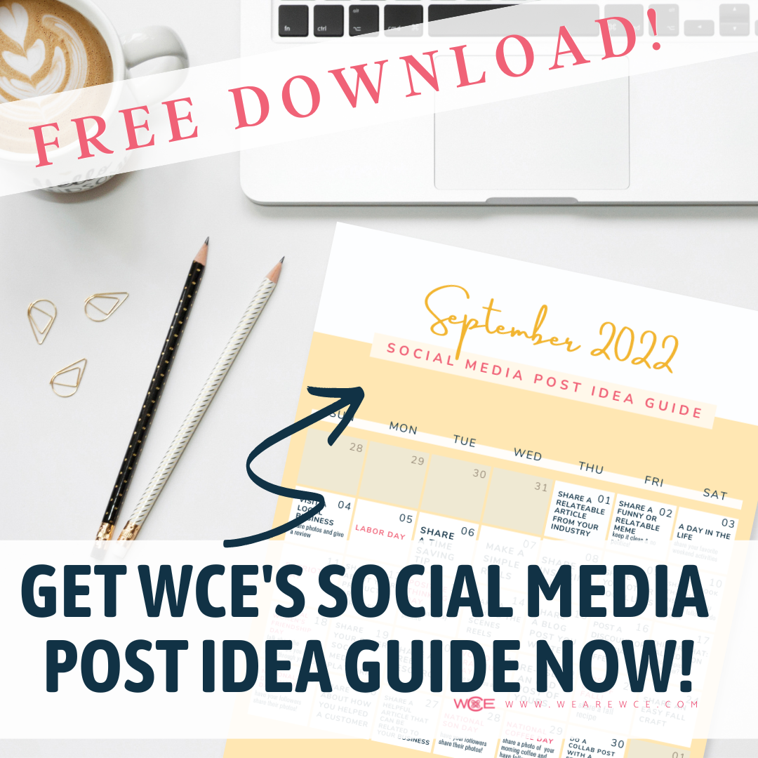 Free Download ~ September 2022 Social Media Post Idea Guide – WCE Small ...