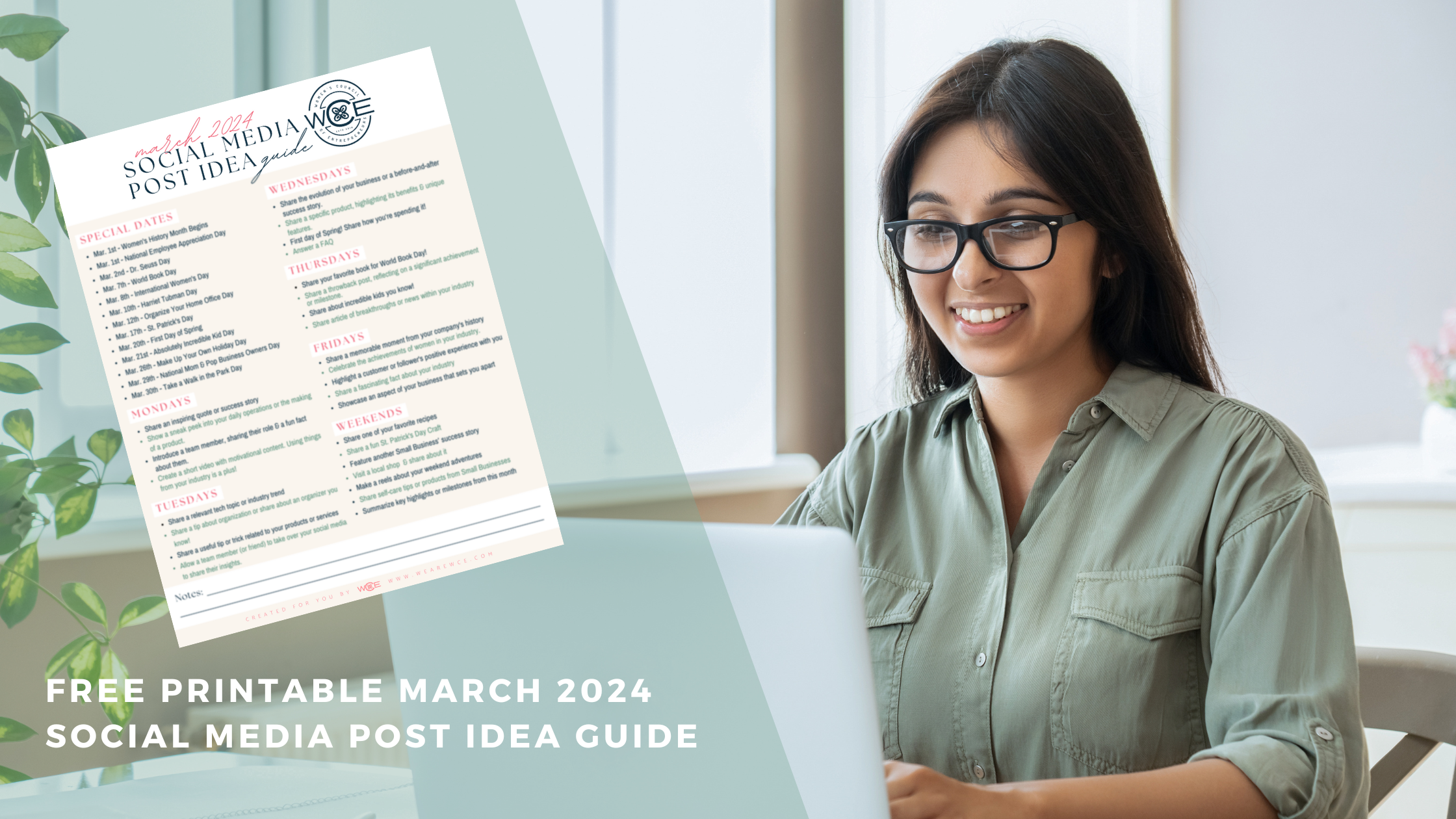 March Social Media Post Idea Guide! A Free Resource for Entrepreneurs ...