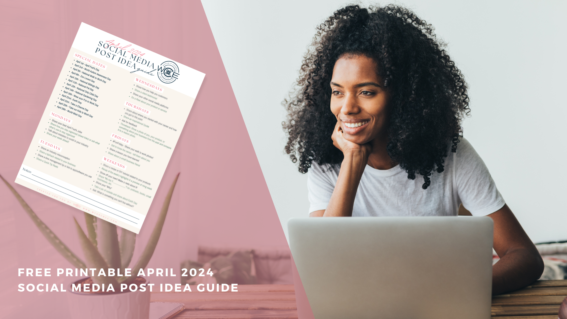 April 2024 Social Media Post Idea Guide! A Free Resource for ...